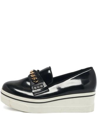 Stella McCartney Plateau-Schuhe mit Kettendetail - Schwarz