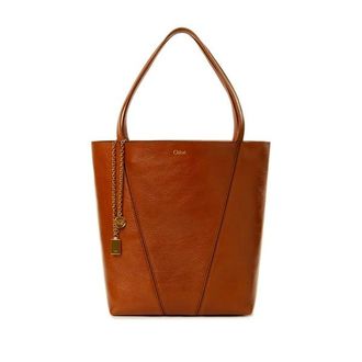 Chlo&eacute; Sac cabas Spin medium en cuir grain&eacute;