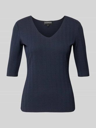 Emporio Armani Regular Fit Bluse mit Strukturmuster