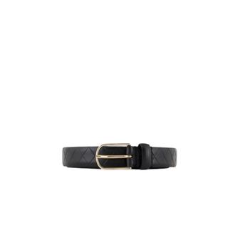 Emporio Armani Lederg&uuml;rtel mit Diamantmuster - - Accessories - Herren - Schwarzk - 100 CM