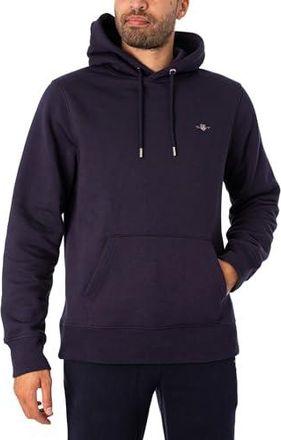 GANT REG Hoodie Sweat À Capuche Shield Regular, Evening Blue, XXL Homme