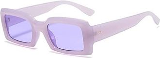 Generic Lunettes de soleil tendance 2025 à monture rectangulaire pour hommes et femmes (couleur : B, taille : 1), F, Taille unique