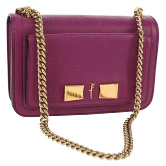 Ferragamo Pre-owned Leder Crossbody Bag - - Pre-owned - Damen - Lila - ONE SIZE