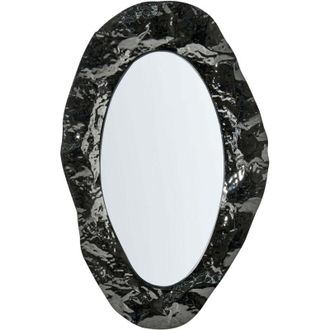 Beliani Wandspiegel LOGNES 56 cm 95 cm Schwarz