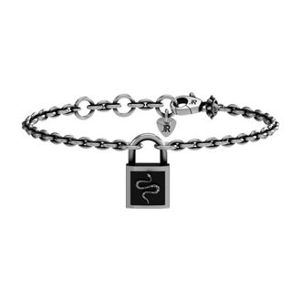 John Richmond Schlangenarmband mit Schloss - - Accessories - Damen - Grau - ONE SIZE