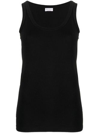 Brunello Cucinelli Top mit Nieten - Schwarz