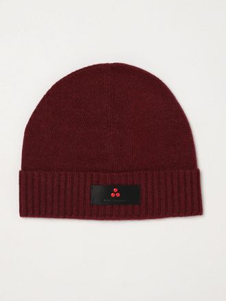 Peuterey Beanie-M&uuml;tze aus Woll-Kaschmir-Mischung mit Umschlag und Logo-Patch