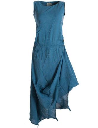 vishes Maxikleid &Auml;rmelloses Lagenlook Kleid zum Hochbinden Elfen, Hippie, Ethno, Goa Style
