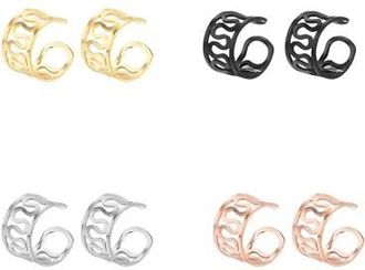 Generic Manchette doreille Fausse l&egrave;vre Helix Cartilage Clip sur Boucles doreilles Non Piercing Boucle doreille Ensemble de Bijoux pour Femmes Filles en Acier