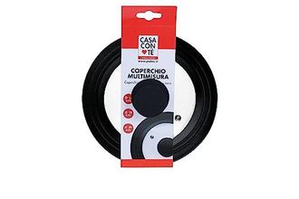 Pratesi 93336 COPERCHIO VETRO/SIL.Nero 16/18/20 D.21,5, Acciaio inossidabile, Multicolour, One Size