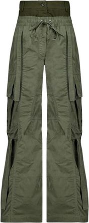 Dolce & Gabbana Femme, Pantalons, Vert, Taille: 40 FR Waxed Faille Pantalons