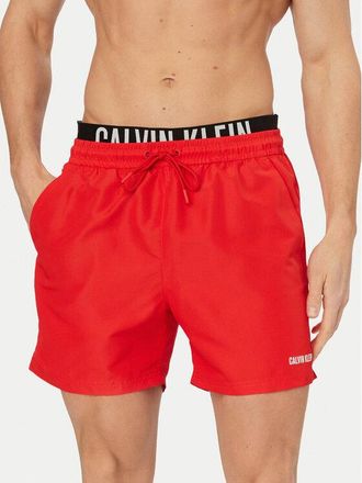 Calvin Klein Swimwear Badeshorts LV00N61015 Dunkelrot Regular Fit