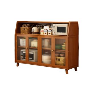 Generic Sideboard aus Holz, wandmontierter Aufbewahrungsschrank, ger&auml;umiger K&uuml;chenschrank mit Arbeitsfl&auml;che, geeignet for Wohn- und Esszimmer(130x95x32cm)