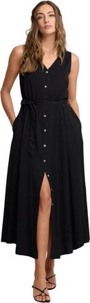 Kocca Femme, Robes, Noir, Taille: 40 FR Viscose Dress with Buttons