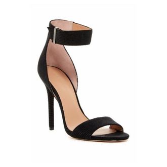 Halston Heritage Heritage Marley Embossed Black Sandals Size 38