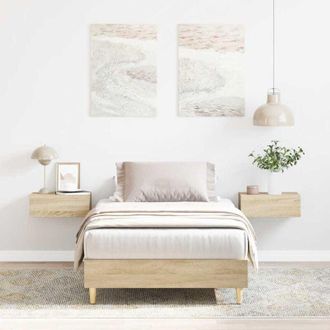 vidaXL Cadre de lit sans matelas ch&ecirc;ne sonoma 75x190 cm Vidaxl