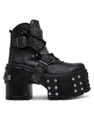 New Rock Stiefeletten M-TM004-C3 Schwarz