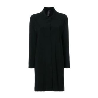Norma Kamali Cardigan Long &agrave; Col - Femme - Manteaux - Noir - Taille: 36 FR