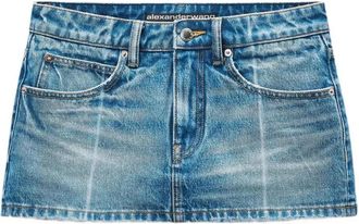 Alexander Wang Femme, Jupes, Bleu, Taille: W28 Foldline Denim Skort