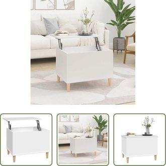 vidaXL vidaXL H&ouml;henverstellbar - Couchtisch Wei&szlig; 60x44,5x45 cm Holzwerkstoff