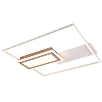 Trio Plafonnier carr&eacute; Spiro gris 50cm - R67862976