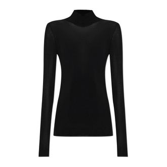 Versace Wolltop mit Stehkragen - - Knitwear - Damen - Schwarzk - M