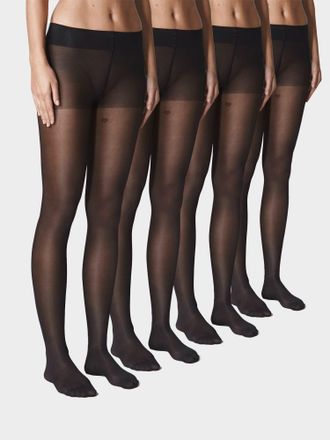 Bataillon Belette Strumpfhose Strumpfhose transparent 40DEN Damen (4er Pack) semitransparent & rei&szlig;fest