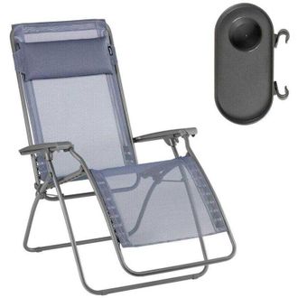 Lafuma Mobilier Set Relaxsessel und Getr&auml;nkehalter - RClip - Batyline Iso - Bleu Ocean