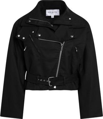 Alaia Femme, Vestes, Noir, Taille: 36 FR Biker Jacket