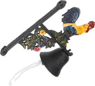 Hemoton Vintage T&uuml;rklingel Aus Gusseisen Rustikale Wandglocke Mit Kr&auml;ftigem Klang Einfache Wandmontage F&uuml;r Garten Und Veranda