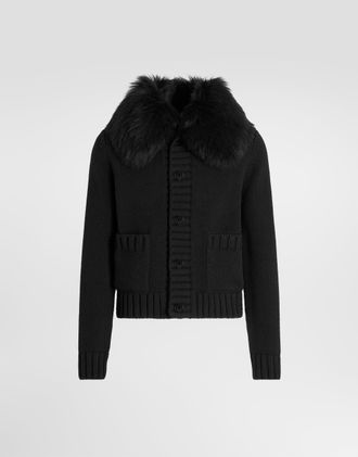 Dolce & Gabbana Jacke Aus Schurwolle - Mann Strickwaren Schwarz 50