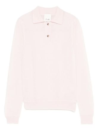 Allude button-fastening polo shirt - Rosa
