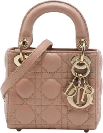 Dior Pre-owned Micro Lady Dior - Femme - Pre-owned - Beige - Taille: ONE Size