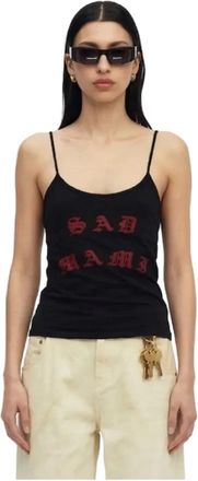 Willy Chavarria Femme, Tops, Noir, Taille: M Sad Mami Cholita Tank