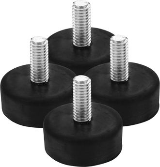 NUOBESTY 4 Stück Verstellbare Möbelstellfüße aus Robustem Gummi mit Schrauben rutschfest Stoßdämpfend für Tische und Schränke Stabile Unterstützung und Einfach