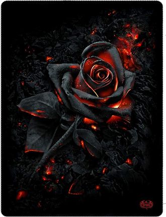 Spiral Burnt Rose - Fleece-Decke mit Print auf beiden Seiten - Gothic Geschenke - Bettw&auml;sche Gothic Love&Roses