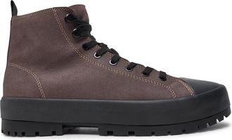 Calvin Klein Jeans Schnürstiefeletten Calvin Klein Jeans Lugged Hybrid High Laceup Auth YM0YM01092 Braun