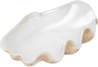 Atmosphera Atmosphera - Coupelle oceane r&eacute;sine blanc chaud l 36cm