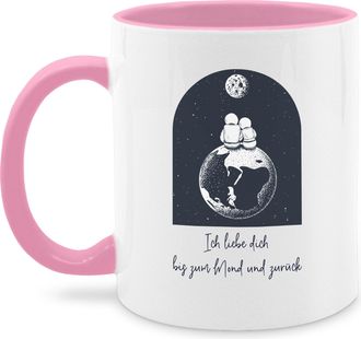 Shirtracer Tasse Tassen 325ml - Ich liebe dich bis zum Mond und zur&uuml;ck I Paar Geschenke Jahrestag Geschenk f&uuml;r ihn P&auml;rchen Geschenke Valentinstag I Ich liebe dic
