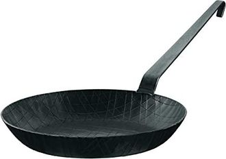 Rösle Bratpfanne Schmiedeeisern Serie 1888, Hochwertige, mit hohem Rand für knusprige Bratkatoffeln und kurzgebratenes Fleisch, Grill- und Induktionsgeeigne