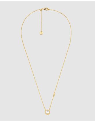 Michael Kors Halskette mit Solit&auml;r-Steinanh&auml;nger in Gold