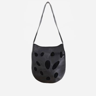 Niccol&ograve; Pasqualetti Womens Shoulder Bag Black Calfskin