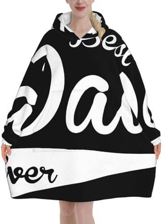 Generic Sweat &agrave; capuche &laquo; Best Cat Dad Ever &raquo; pour femmes et hommes adultes surdimensionn&eacute;s pour une couverture douce et chaude