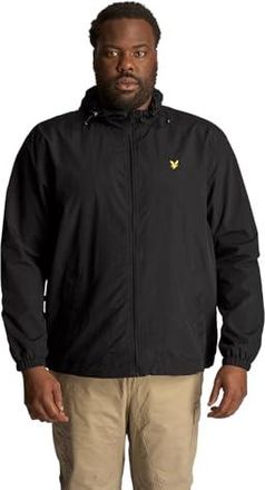 Lyle & Scott Coupe-Vent Grande Taille pour Homme, Veste &agrave; Capuche Avec Doublure en Maille, Protection Contre Vent et Pluie, Z865 Jet Black, XXXL