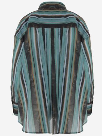Pinko Womens Shirt With Striped Pattern Cotton