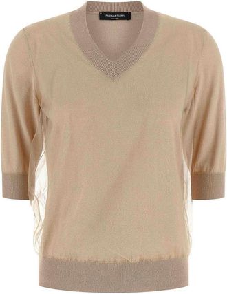 Fabiana Filippi Pull Col Rond - Beige