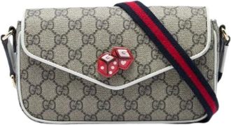 Gucci Sac bandouli&egrave;re en toile Pre-owned - Femme - Pre-owned - Beige - Taille: ONE Size
