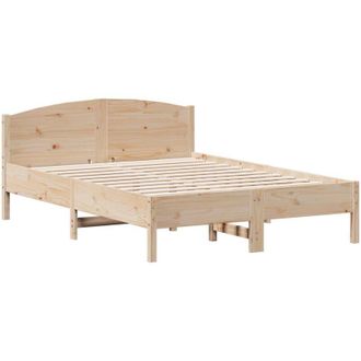 vidaXL Cadre de lit avec t&ecirc;te de lit 120x190 cm bois de pin massif