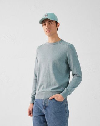 Jott Pull en maille col rond Vert min&eacute;ral Hadrien - Taille 4XL