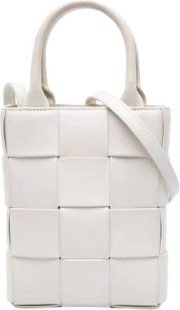 Bottega Veneta Sac bandouli&egrave;re mini Cassette Pre-owned - Femme - Pre-owned - Blanc - Taille: ONE Size